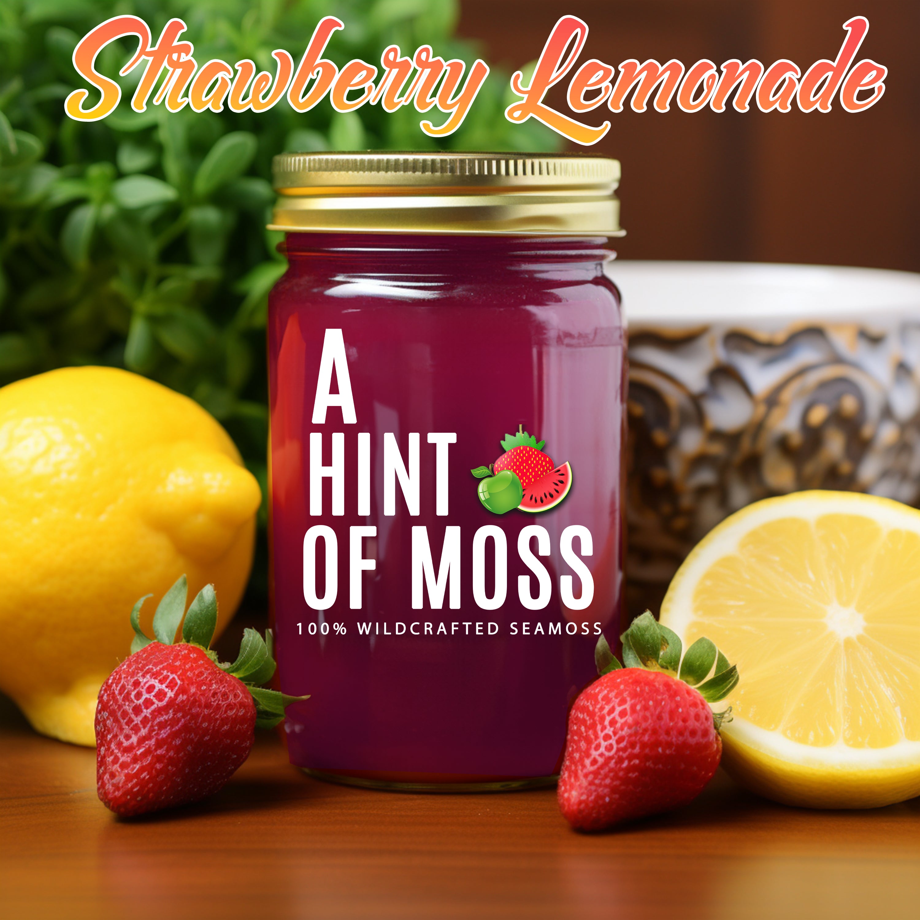 Strawberry Lemonade Sea Moss – A Hint Of Moss